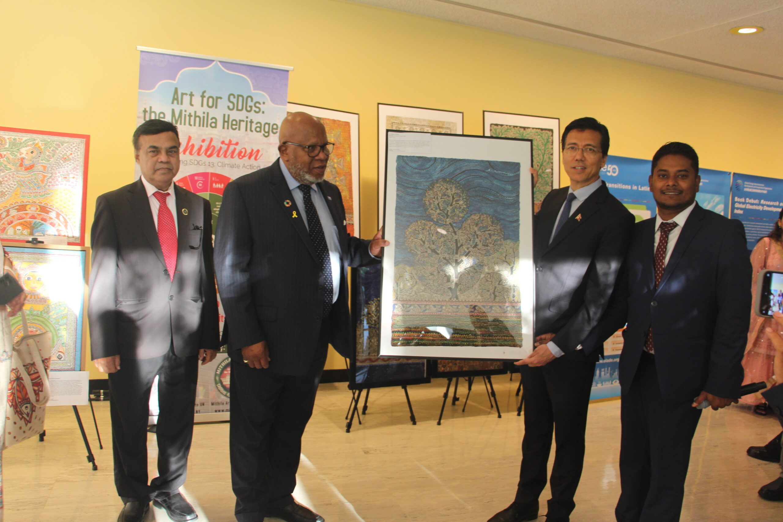 UN Assembly President Commends Mithila Art Exhibition at UN ...