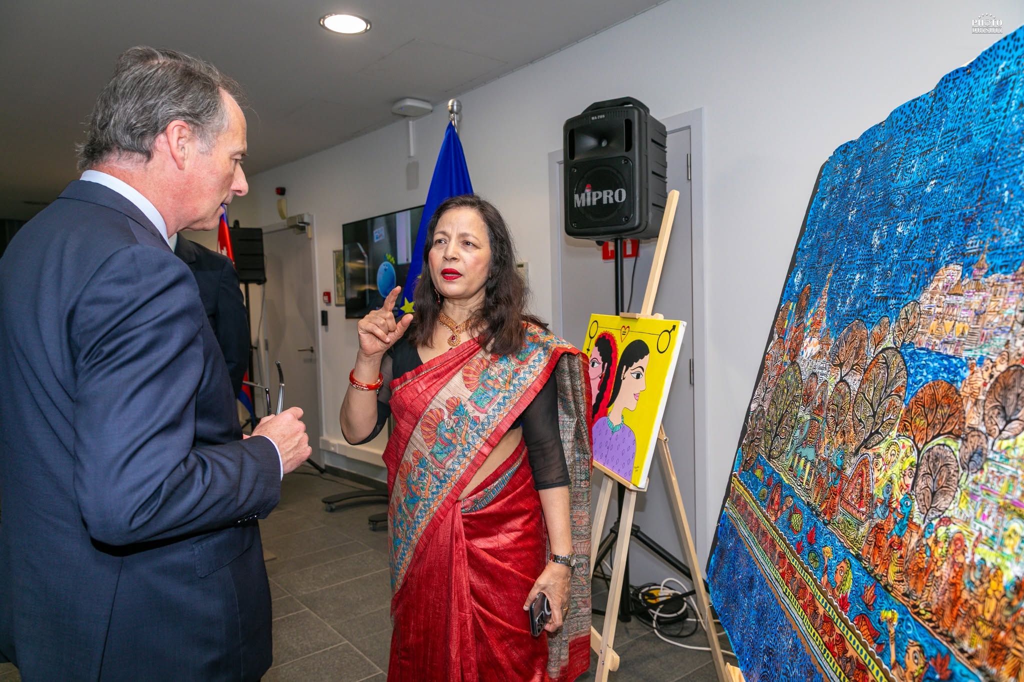 Nepal Showcases Mithila Art at European Union Headquarters - NEPYORK